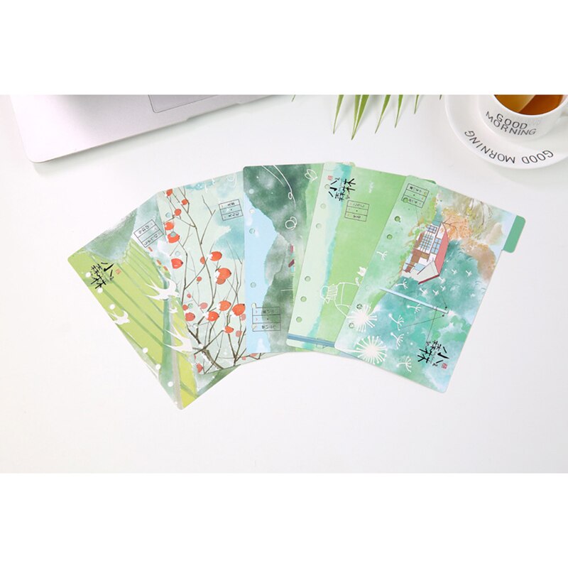 5 Stks/set 6 Gaten A6 Notebook Filler Spiraal Plan... – Grandado