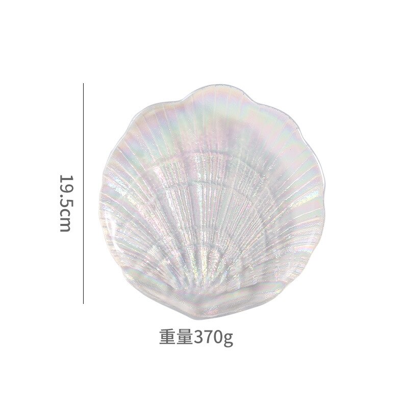 Colorful glass plate sea shell fruit plate Europea... – Grandado