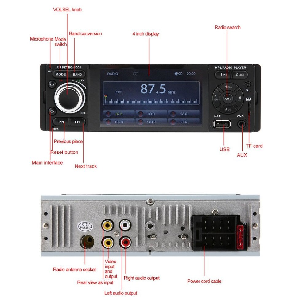 Styling Bluetooth Car MP5 Player With FM Radio Rec... – Grandado
