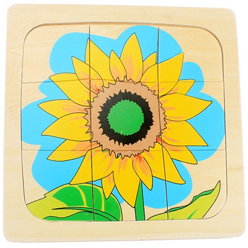 Children'S Multi-Layer Puzzle Wooden Toy Sunflower... – Vicedeal