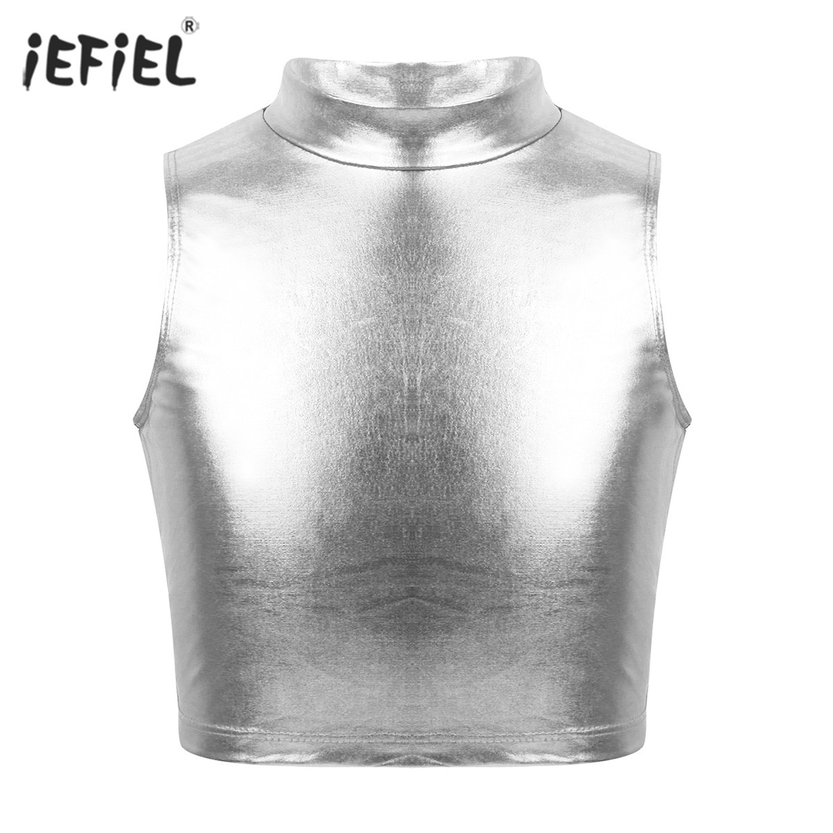 Metallic Kids Meisjes Tank Tops Coltrui Mouwloze B... – Vicedeal