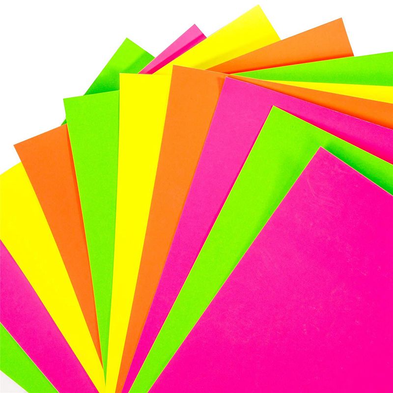 120X Sheets Of A4 Neon Card - Fluorescent Craft Ca... – Grandado