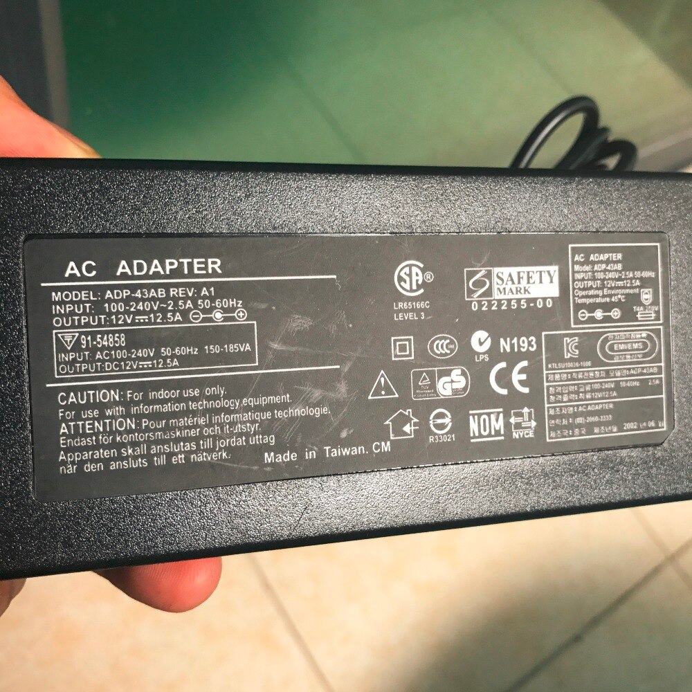 AC Power Adapter DC 12V 12.5A 150W Ausgang 5,5mm x... – Vicedeal