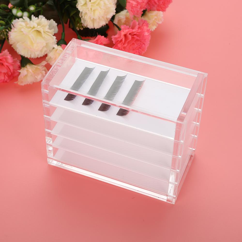 5 Layers Clear Eyelash Storage Box Makeup Organize... – Vicedeal