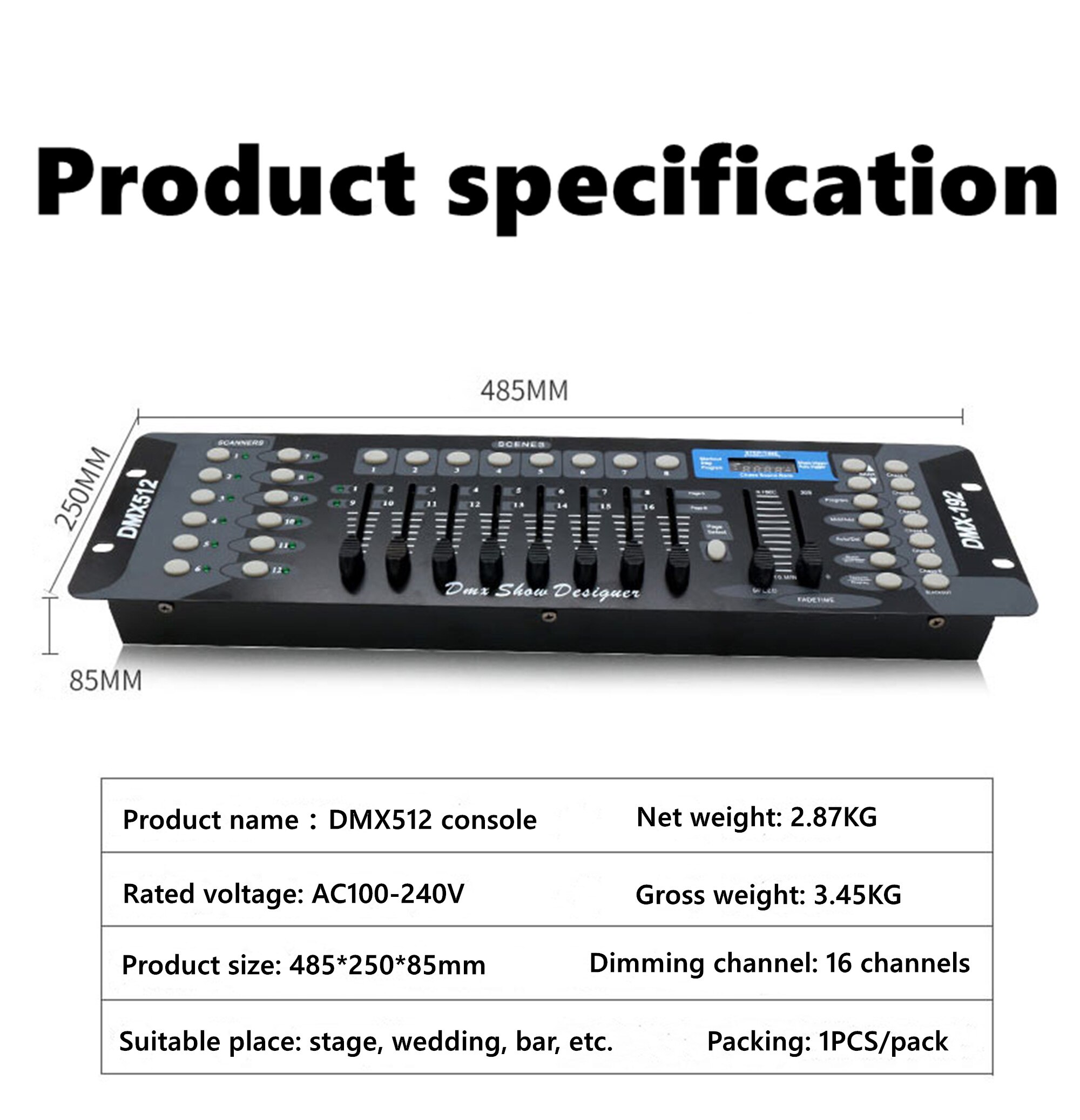 192 DMX Controller DJ Equipment DMX 512 Console St... – Grandado