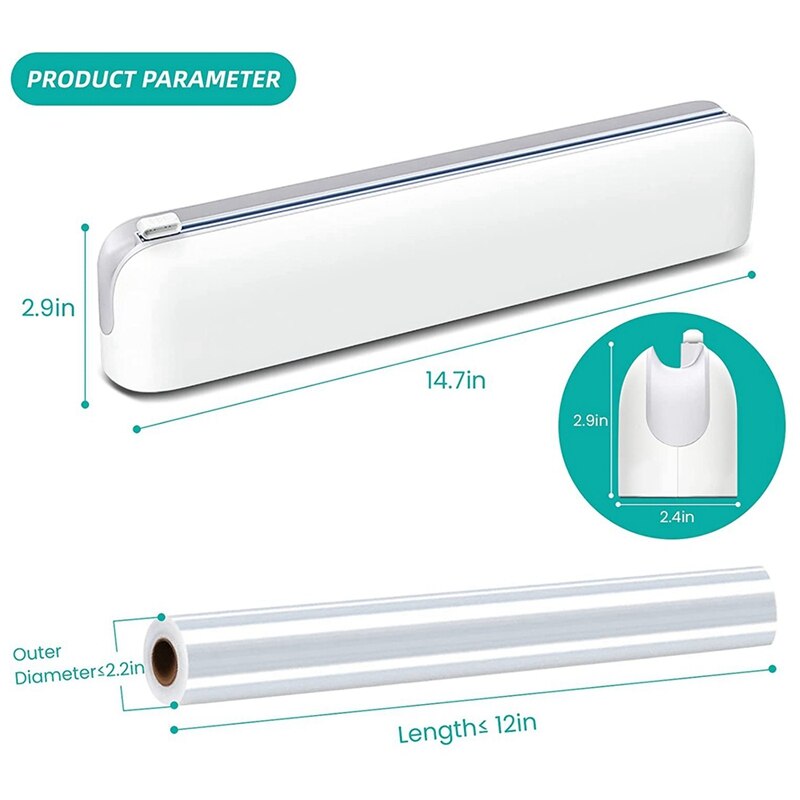 Refillable Plastic Wrap Dispenser, Cling Wrap Disp... – Vicedeal