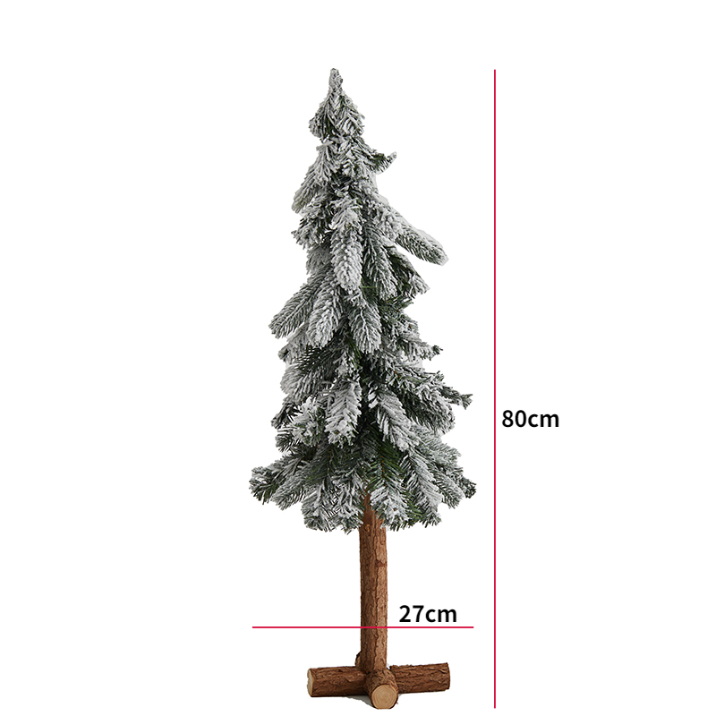 Christmas Tree Burlap Flocking Snow Scene Arrangem... – Grandado