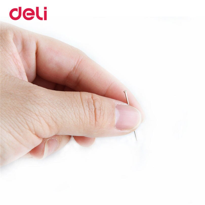 Straight Pins Stationery binding Tools Deli Silver... – Grandado