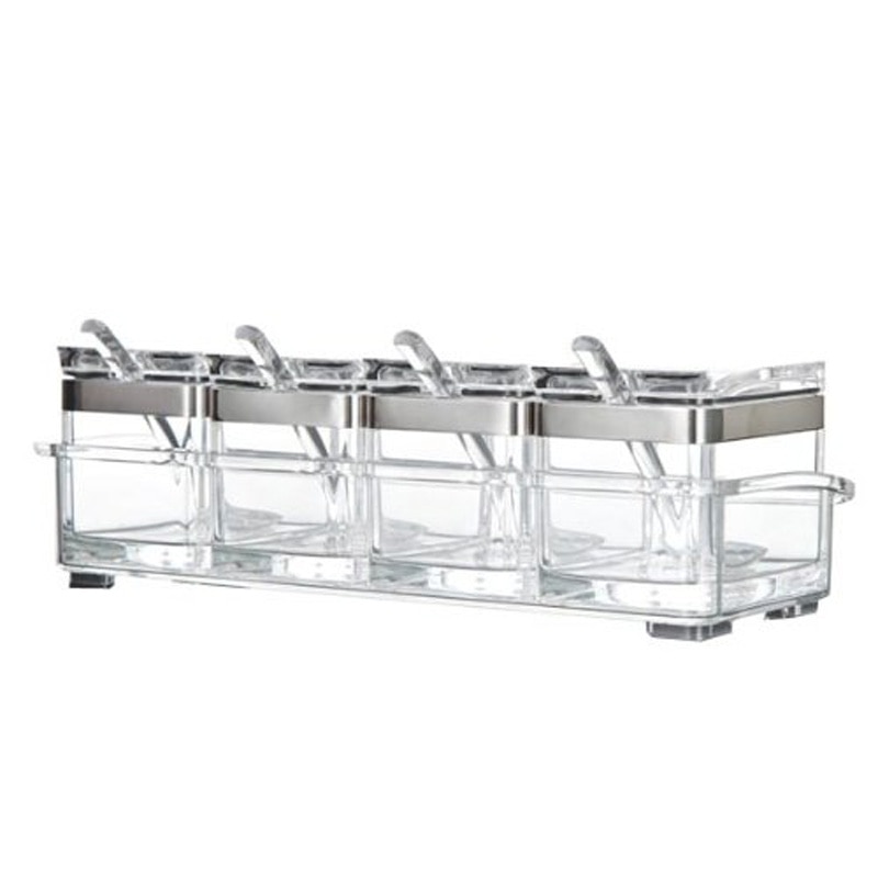 Acrylic Seasoning Box Spice Jar Set Condiment Crue... – Grandado