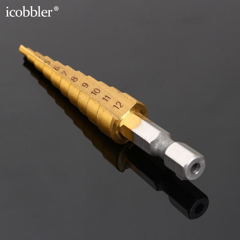 7 Maten Titanium Stap Boor Set Met Automatische Ce... – Grandado