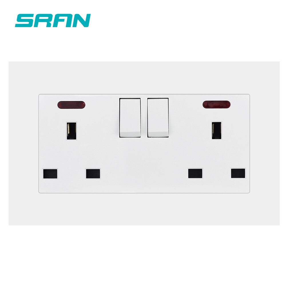 Sran Dual Power Socket Uk, 2Gang 13a Met Schakelaa... – Vicedeal