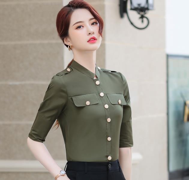 Half Sleeve Cotton Shirt Women Summer Temperament ... – Grandado