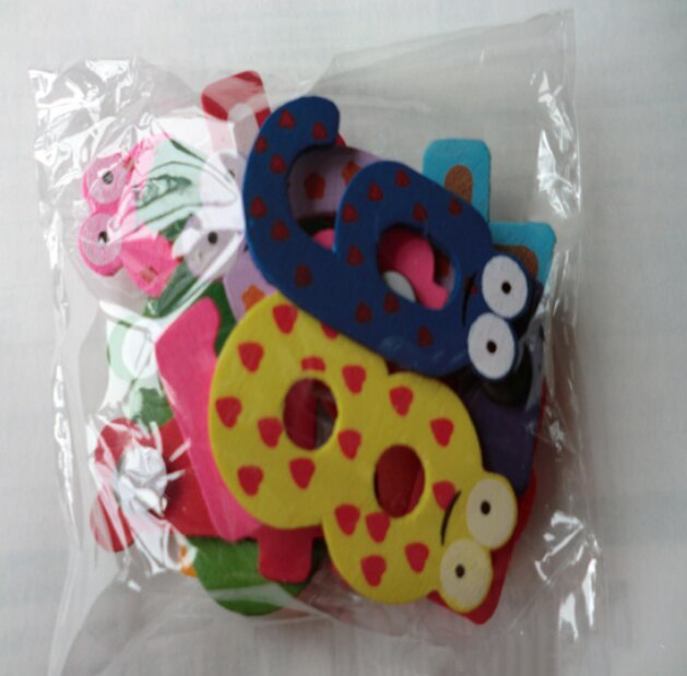 26 Stks/set Houten Cartoon Engels Alfabet Abc ~ Xy... – Grandado