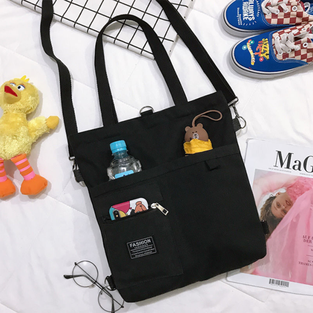 Pink cute canvas bags shopping bag shoulder shoppe... – Vicedeal