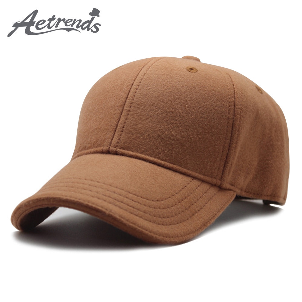 [AETRENDS] Unisex Woolen Baseball Cap Winter Wide ... – Vicedeal