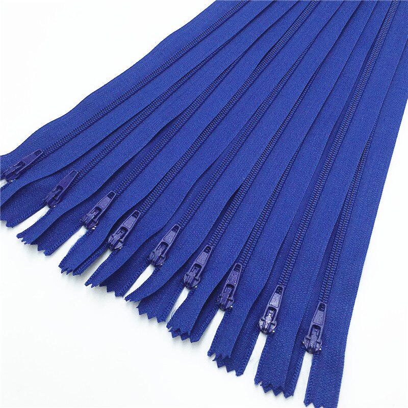 10pcs Royal blue color 3# Closed Nylon Coil Zipper... – Grandado