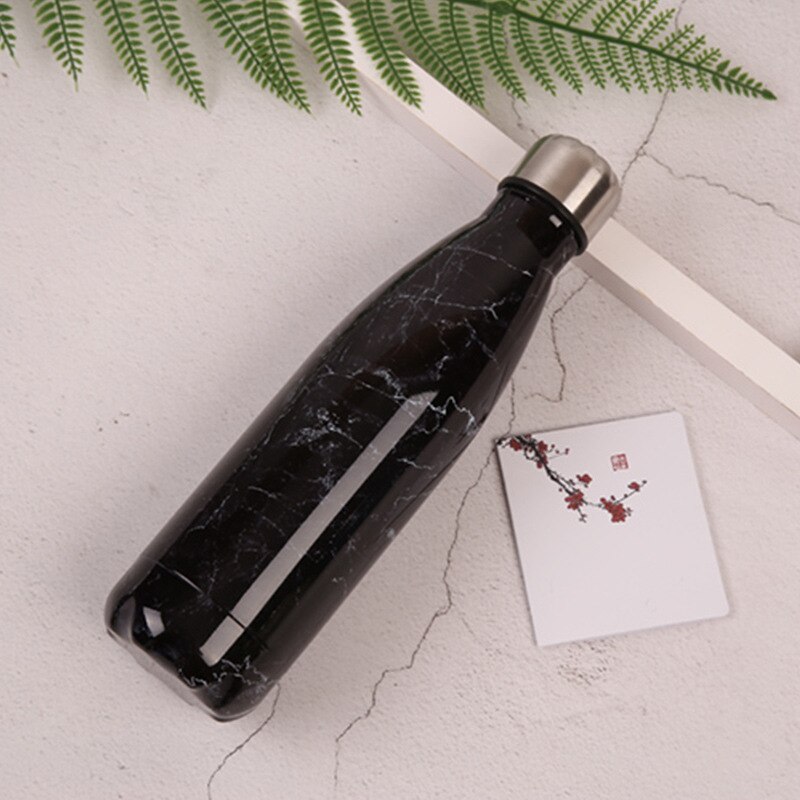 Marmeren Textuur Thermos BPA Gratis Fles Water Roe... – Grandado