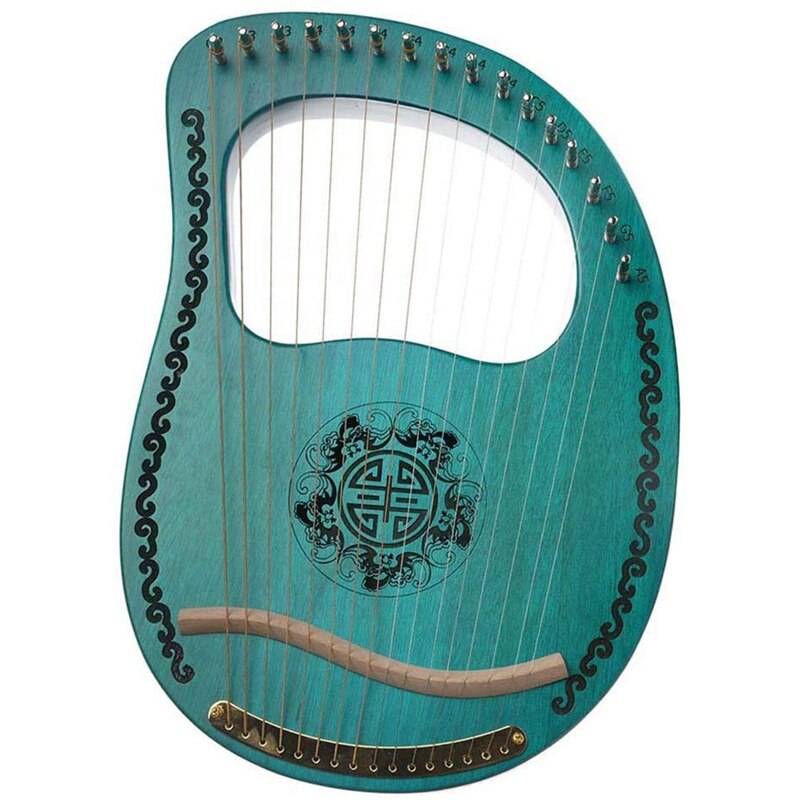 Harp Lyre,Mahogany 16 String Harp,with Tone Wrench,Suitable for Music ...