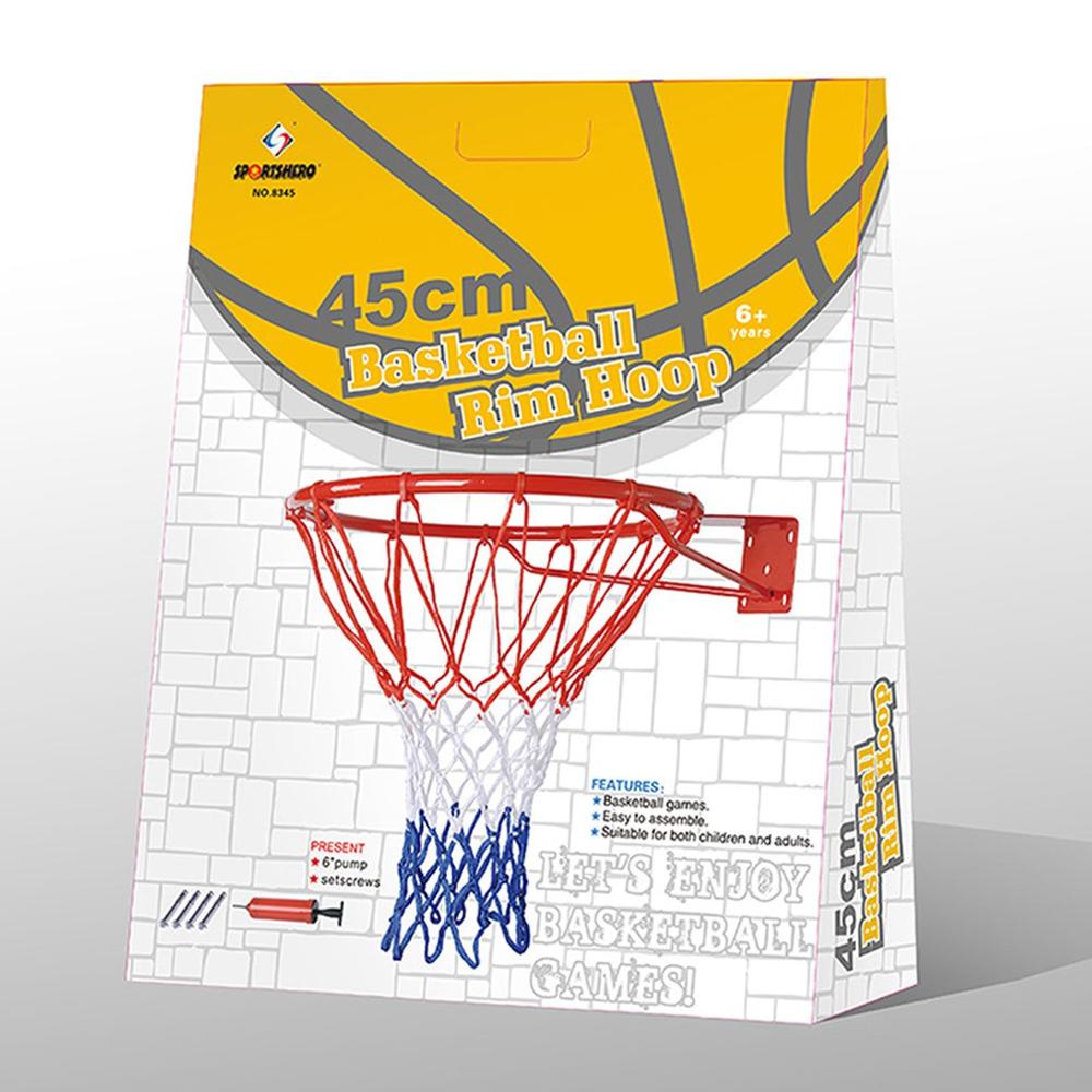 Basketball Rim With Net Match Ball Ring Hoop Rim S... – Grandado