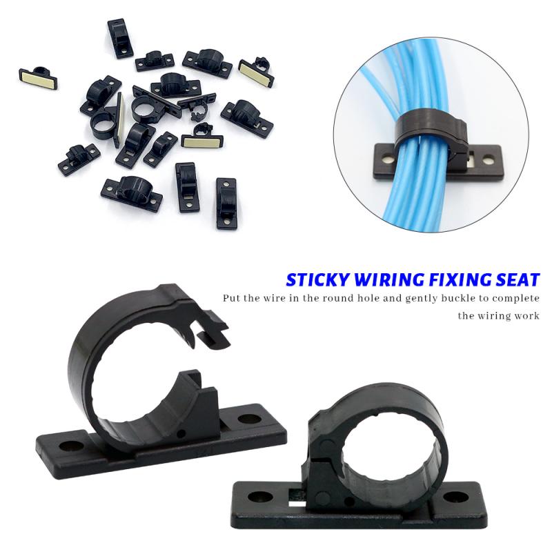1 Pcs Sticky Wiring Fixing S Base Hook Wire Cable ... – Vicedeal
