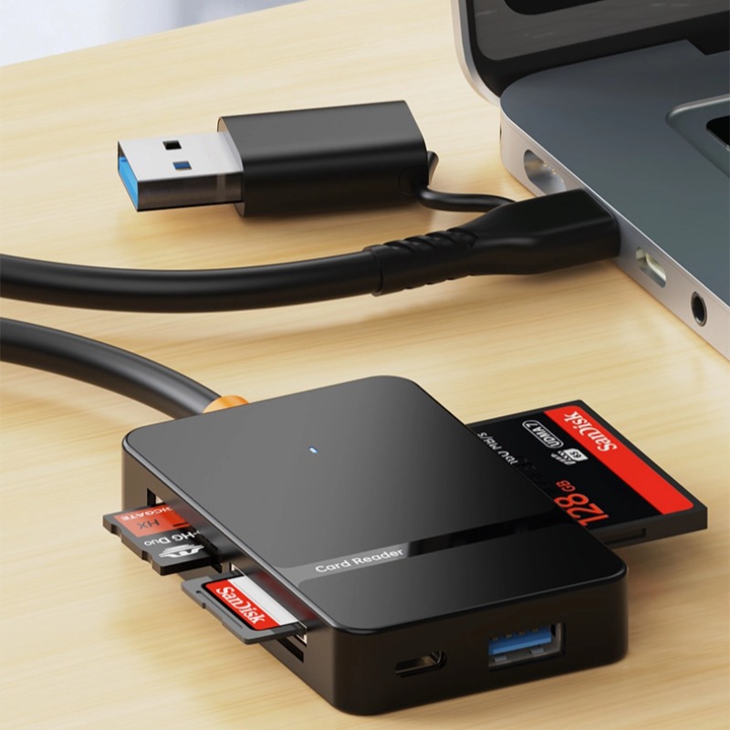 8 in 1 USB3.0/USB C-kaartlezer MS USB3.0 Geheugenk... – Vicedeal