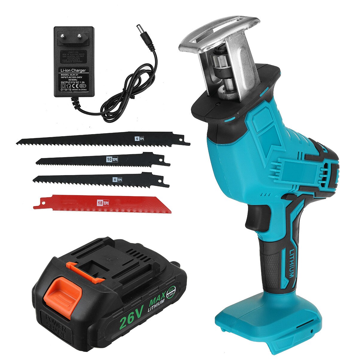 26V Cordless Reciprocating Saw Rechargeable Electr... – Grandado