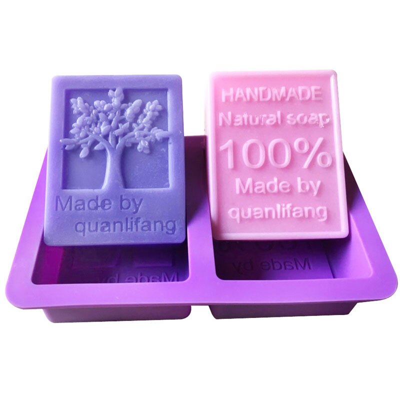2 Holte Rechthoek Silicone Mold Boom Vormige Vierk... – Grandado