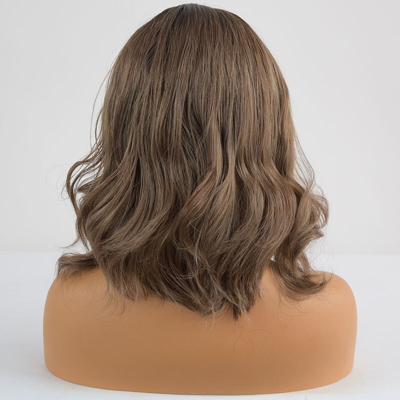 Bombshell Dark Roots Ombre Brown Short Loose Wave ... – Grandado
