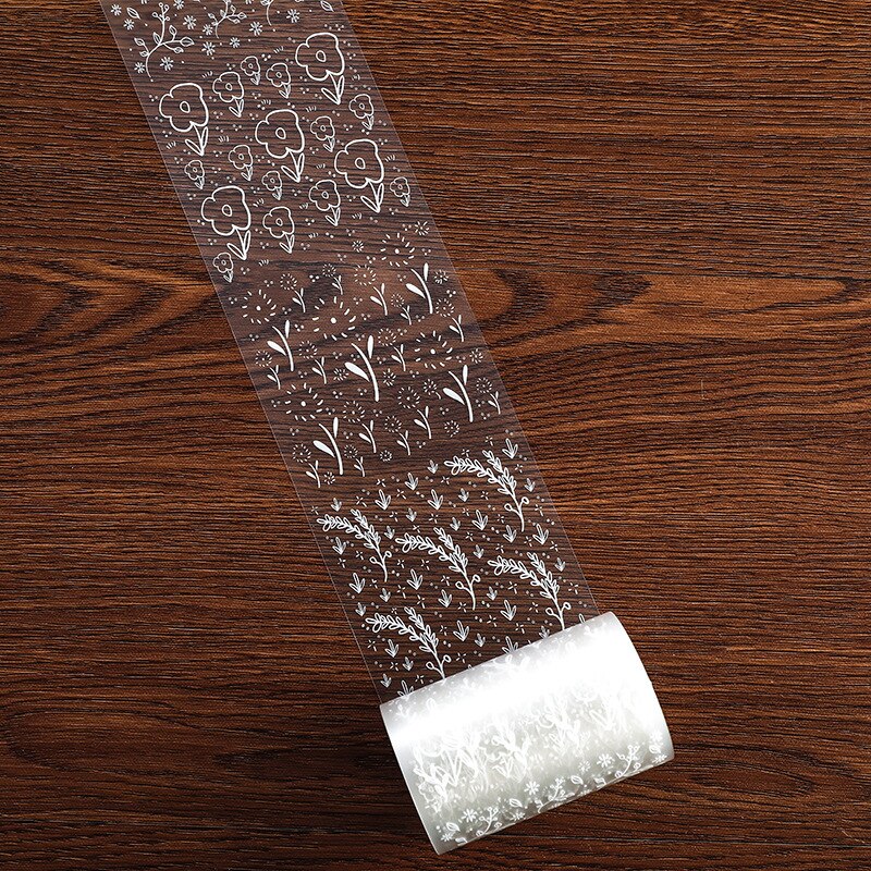 Transparent lacewashi tejp retro växt blomma vit s... – Grandado