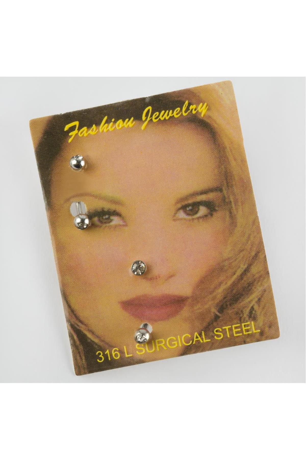 3'Lü Piercing Color: Silver Color Size: Standard – Grandado