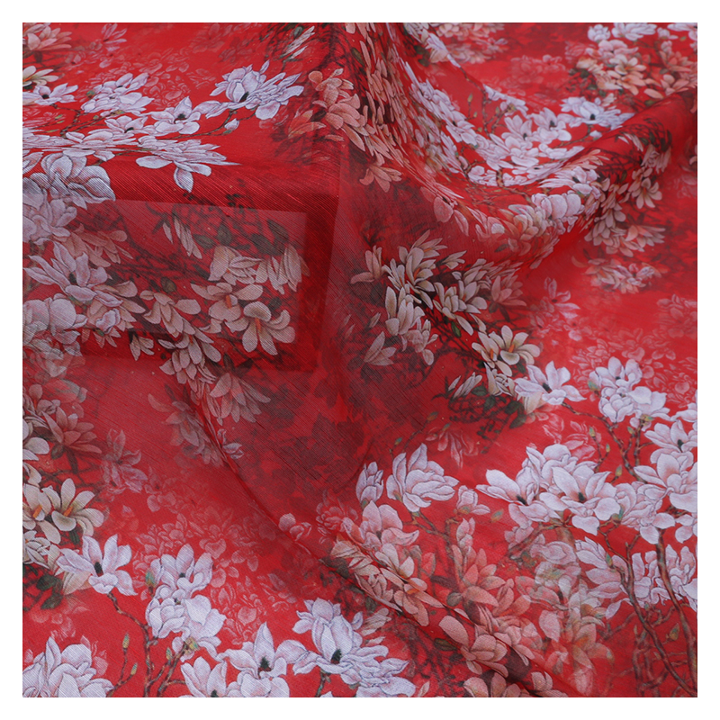 Custom Printed Linen Silk Fabric Mulberry Silk Clo... – Grandado