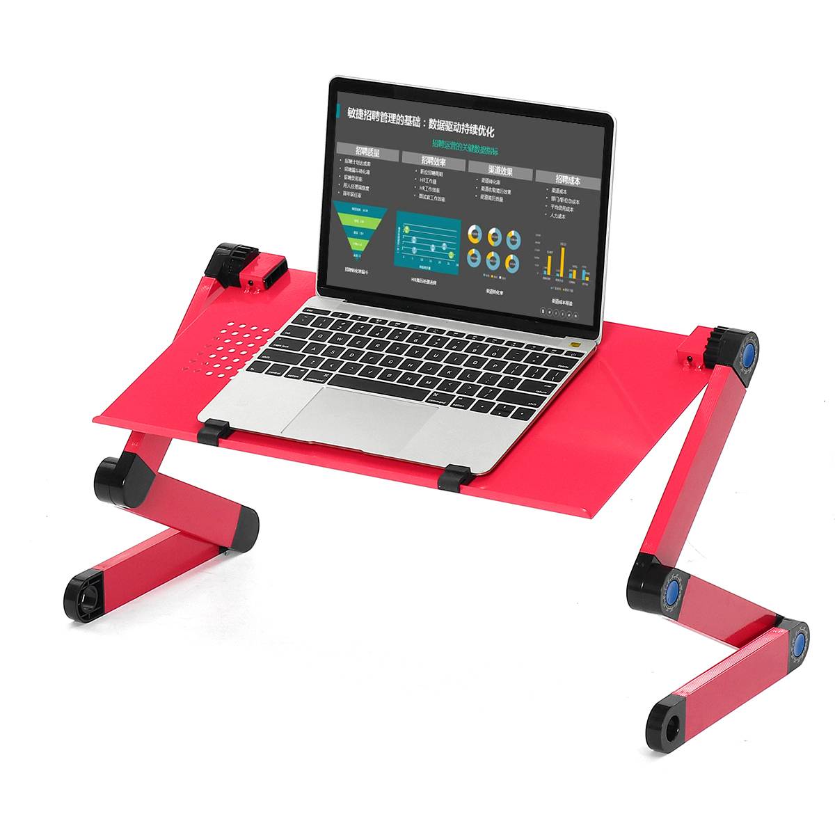Adjustable Aluminum Laptop Desk Ergonomic Portable... – Vicedeal