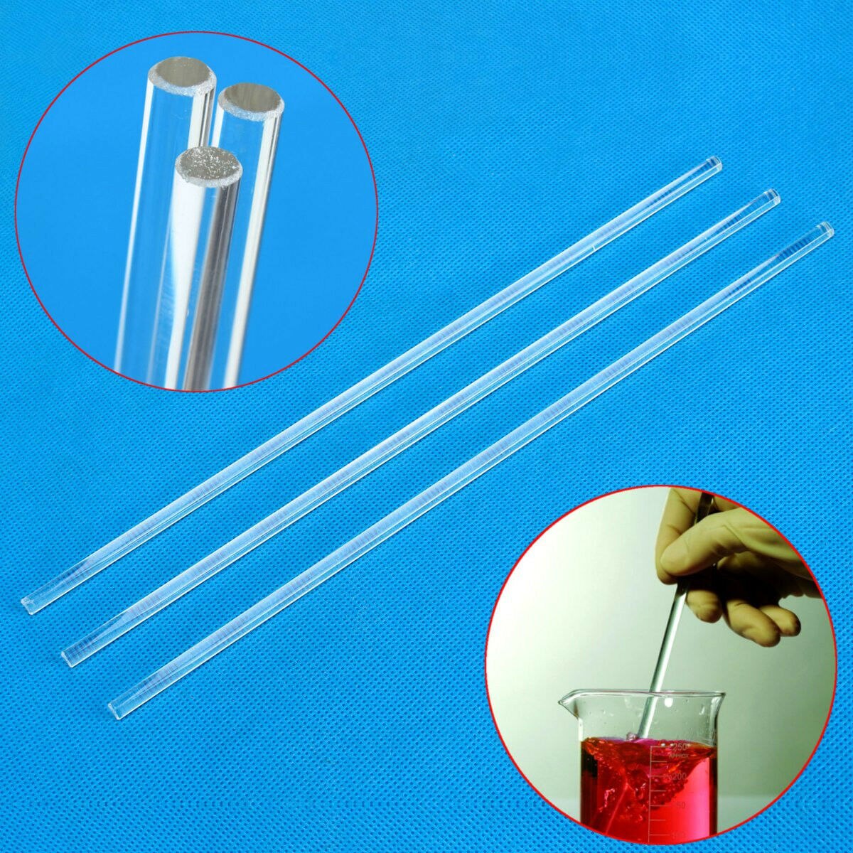 5pcs 6x300mm glass stirring rod glass stirrer glas... – Grandado