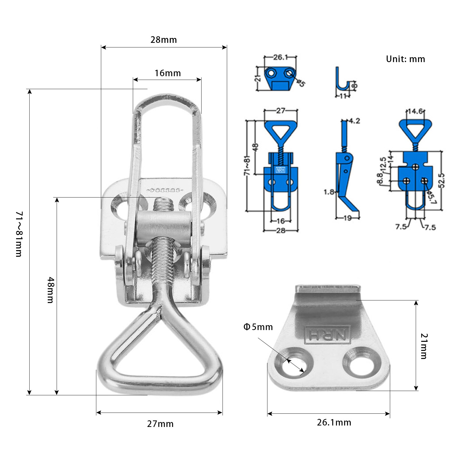 1pc Adjustable Toggle Clamp Hasp Catch Latch Lock ... – Grandado