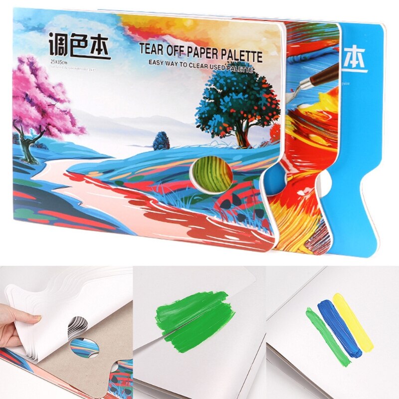 A0KB Wegwerp Paletten Schilderen Papier Pad Kunste... – Vicedeal