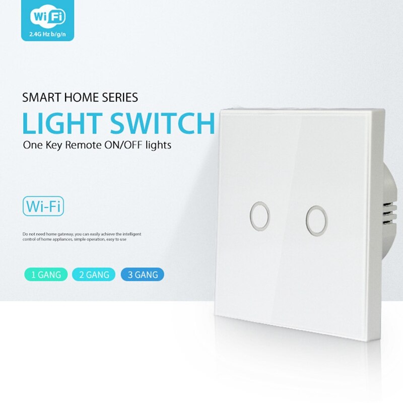 2Gang Press/WiFi Remote Smart Wifi Wall Light Swit... – Grandado