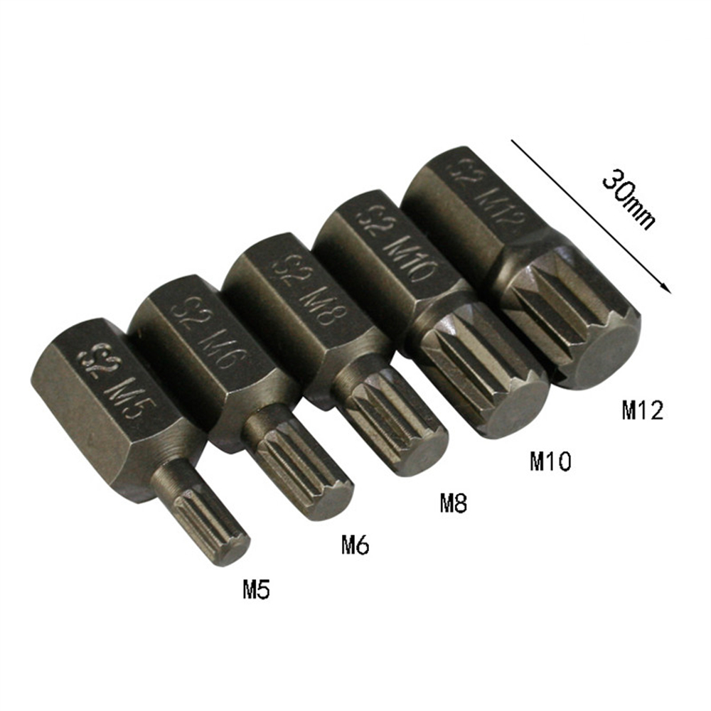 6 in 1 Torx Screwdriver Bits 12 Point Spline 10mm ... – Grandado