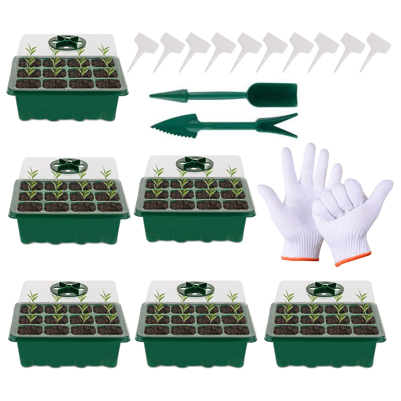 12 hole Planting Propagator Starter Seed Tray Kit ... – Vicedeal