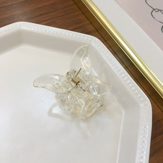 Butterfly Catch Clip Transparent Medium Hair Claw ... – Grandado