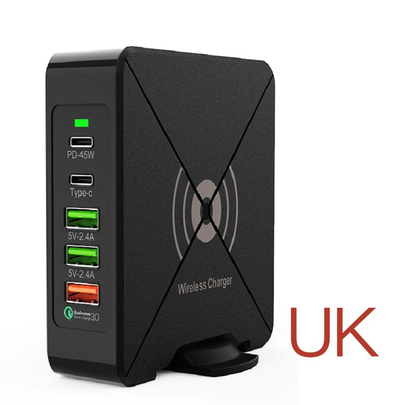 QC 3.0 PD Multi-port USB Charger Wireless Charging... – Grandado