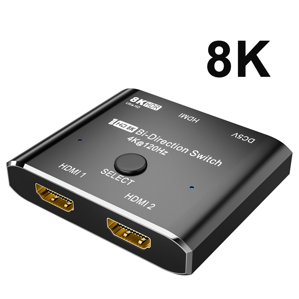 HDMI 2.1 8K Switch 2 IN 1 OUT 1 IN 2 OUT 4K 120Hz ... – Vicedeal