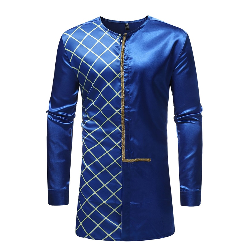 Long Sleeve African Clothes for Mens Dashiki Dress... – Grandado