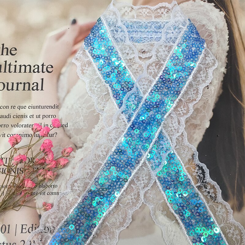 Dancing party Sequins Lace Ribbons DIY Sparkly Lac... – Grandado