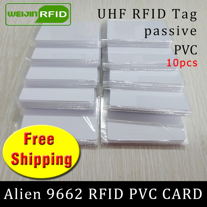 UHF RFID tag PVC card Alien 9662 EPC6C 915mhz 868m... – Grandado