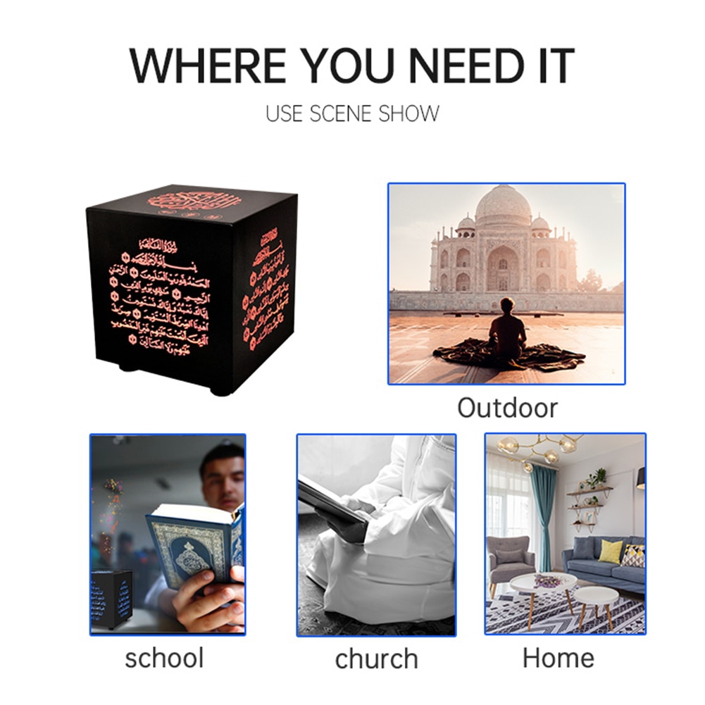 SQ805 Mini Muslim Quran Cube Speaker Touch Portabl... – Grandado