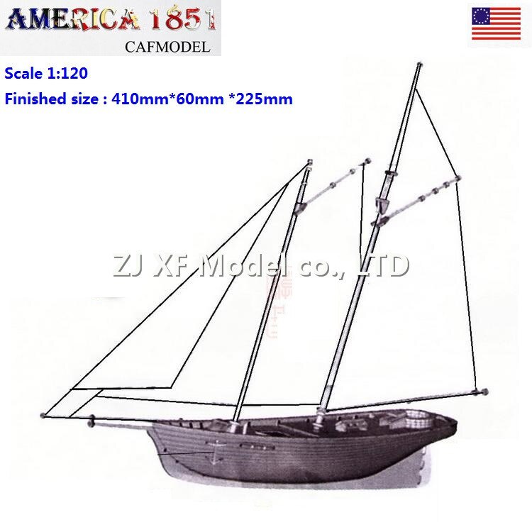 NIDALE model Americas Cup Classic wood sailboat mo... – Vicedeal