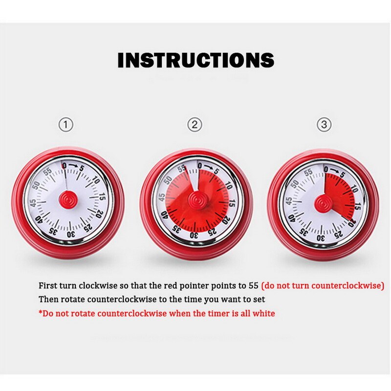 Magnetic Bottom Reminder Count Down Kitchen Timer ... – Grandado