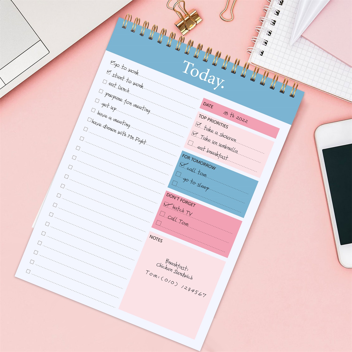 Daily To Do Planner Undated Task Checklist Organiz... – Grandado