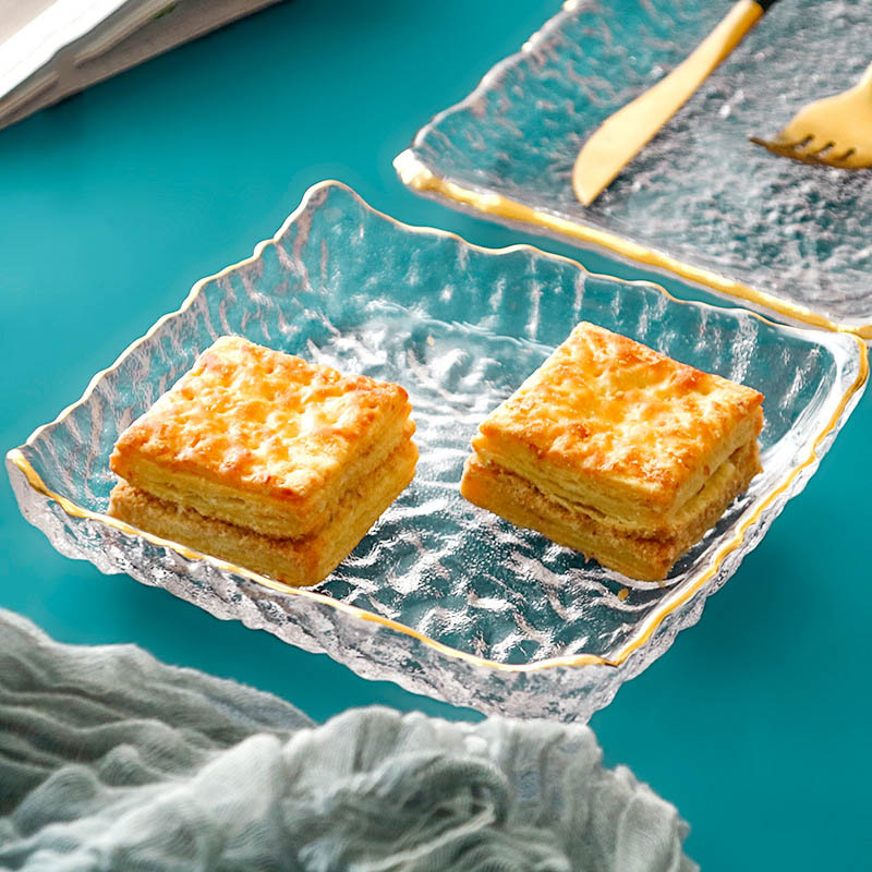 Japanese Hammer Glass Dinner Plate Platter Fruit S... – Grandado