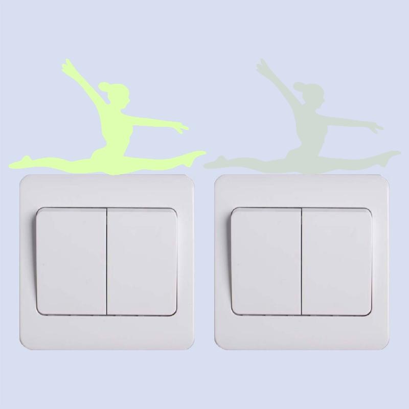 Luminous Gymnast Vinyl Switch Sticker Sport Glow i... – Grandado